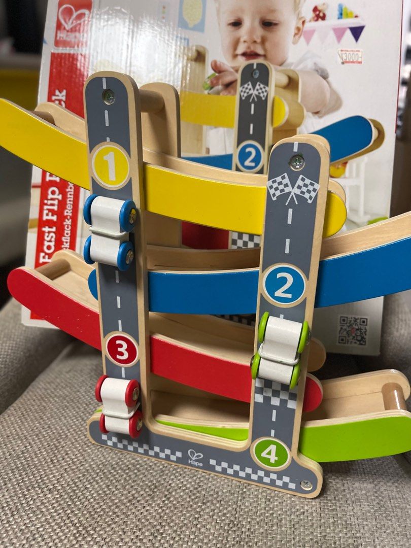Hape Fast Flip Racetrack, Hobbies & Toys, Toys & Games on Carousell