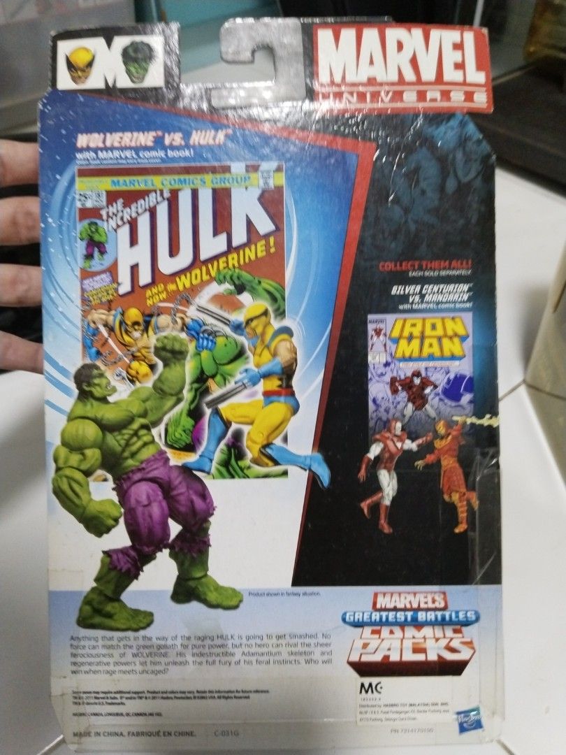 Hasbro Marvel Comic Packs Wolverine vs Hulk, Hobbies & Toys, Toys ...