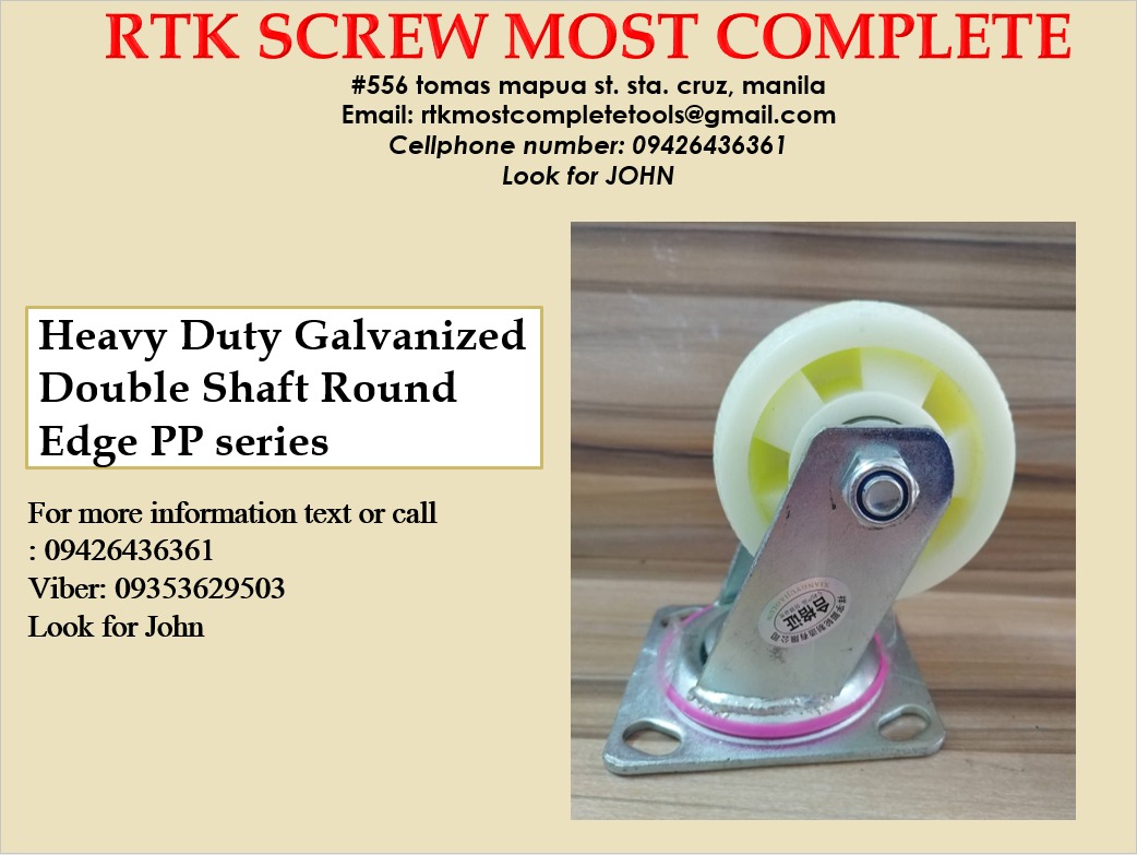 Heavy Duty Galvanized Double Shaft Round Edge PP series (Swivel ...
