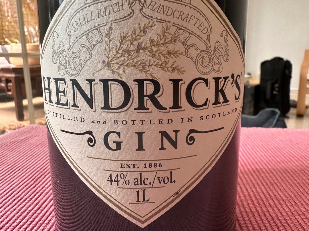 Hendricks Gin 1L, Food & Drinks, Alcoholic Beverages on Carousell
