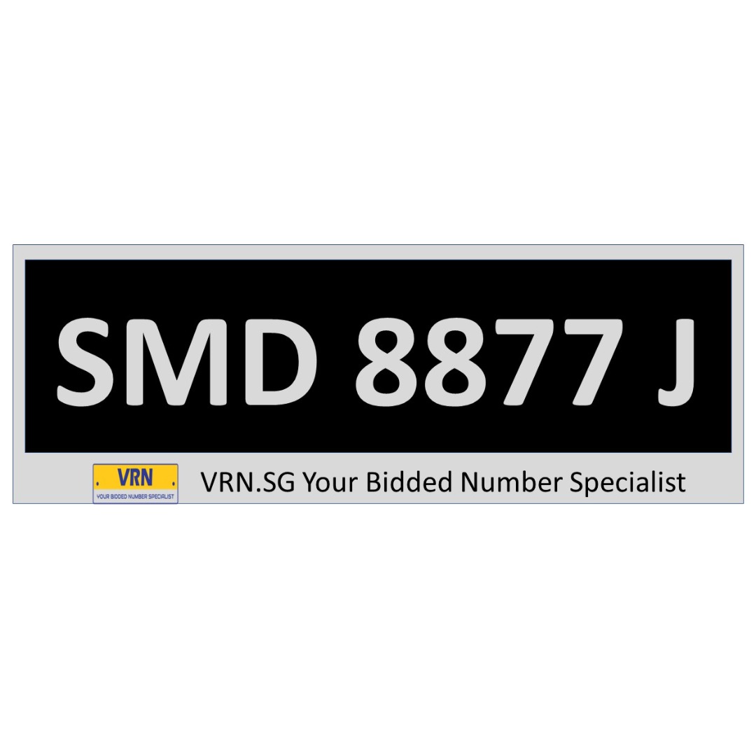 Huat Car Number Plate for Sale: SMD 8877 J (SMD8877J), Car Accessories ...