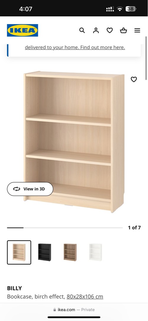 IKEA Billy bookcase shelf, Furniture & Home Living, Furniture, Shelves ...