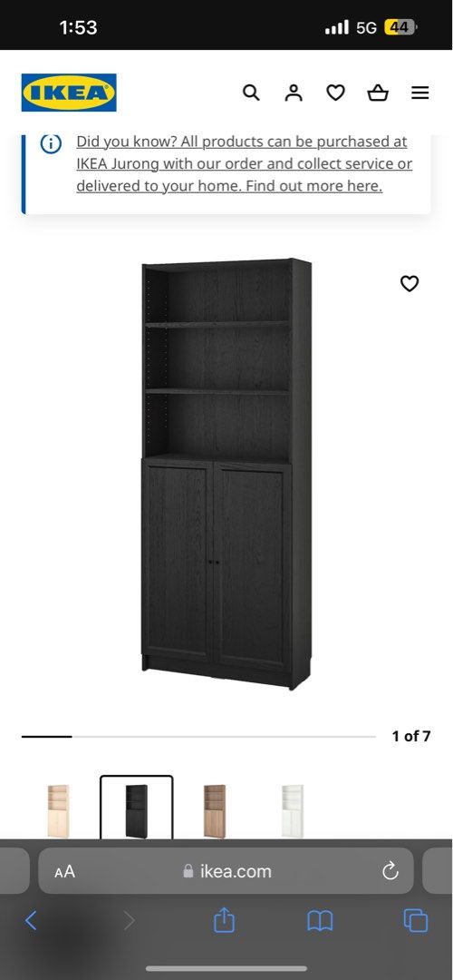 IKEA Billy with doors, Furniture & Home Living, Furniture, Shelves ...