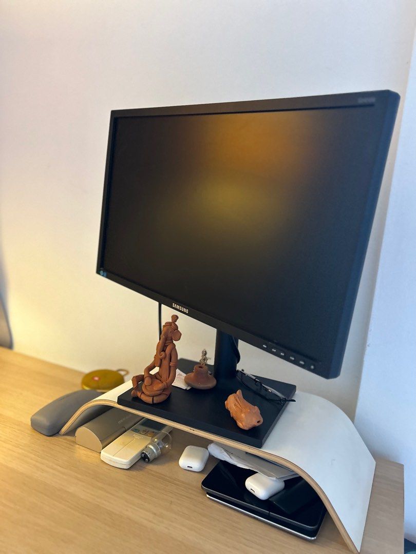 Ikea study/home office table + chair + monitor stand, Furniture & Home ...