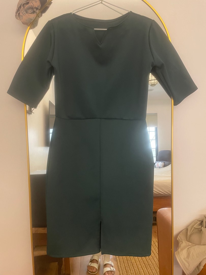 Imported bottle green office dress, Women's Fashion, Dresses & Sets ...