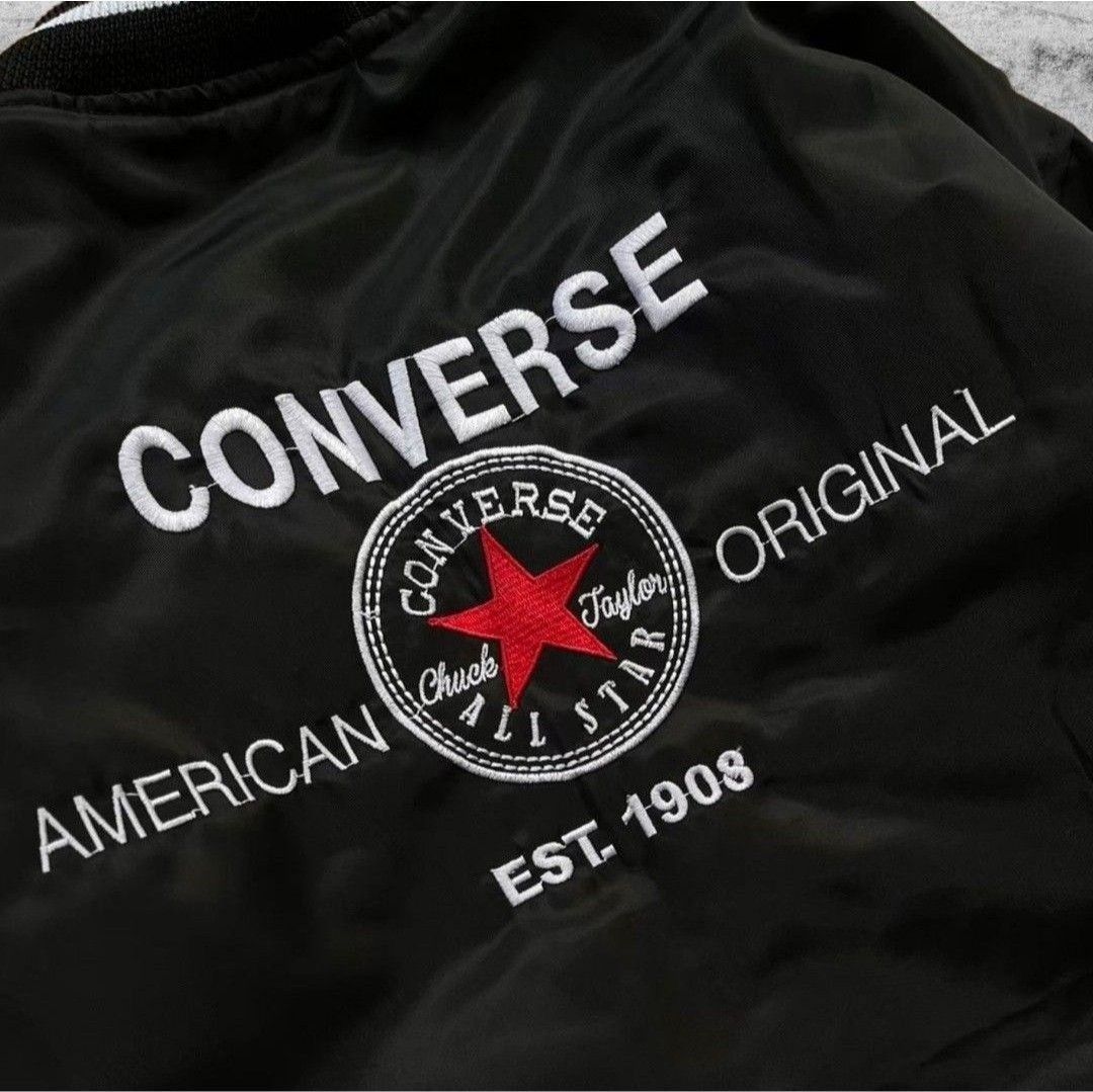 Jaket Varsity Converse All Star Hitam, Fesyen Pria, Pakaian , Baju ...