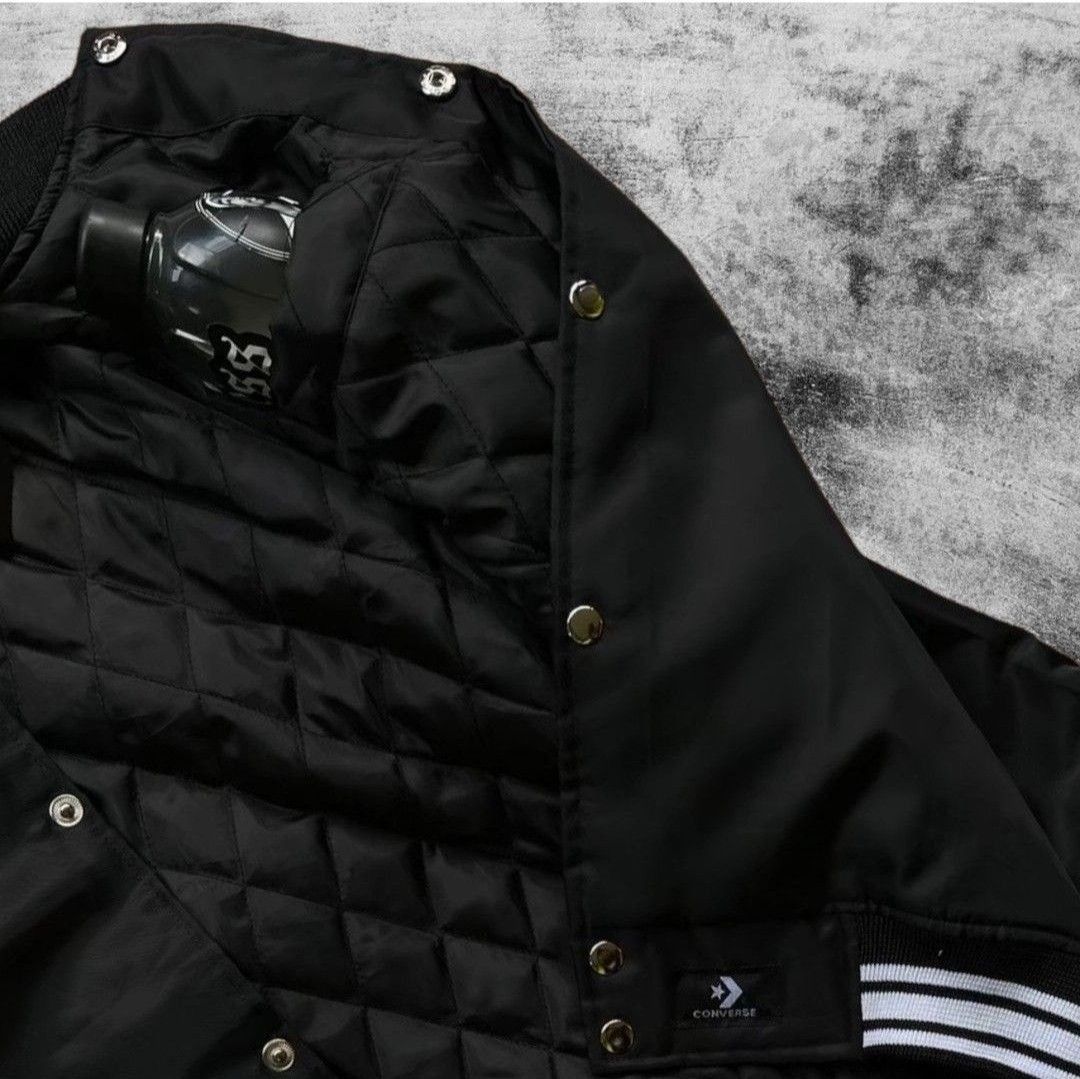 Jaket Varsity Converse All Star Hitam, Fesyen Pria, Pakaian , Baju ...
