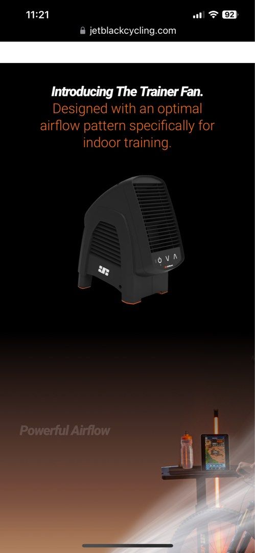 Ready stock - Jet black JetBlack Trainer Fan like wahoo headwind kickr ...