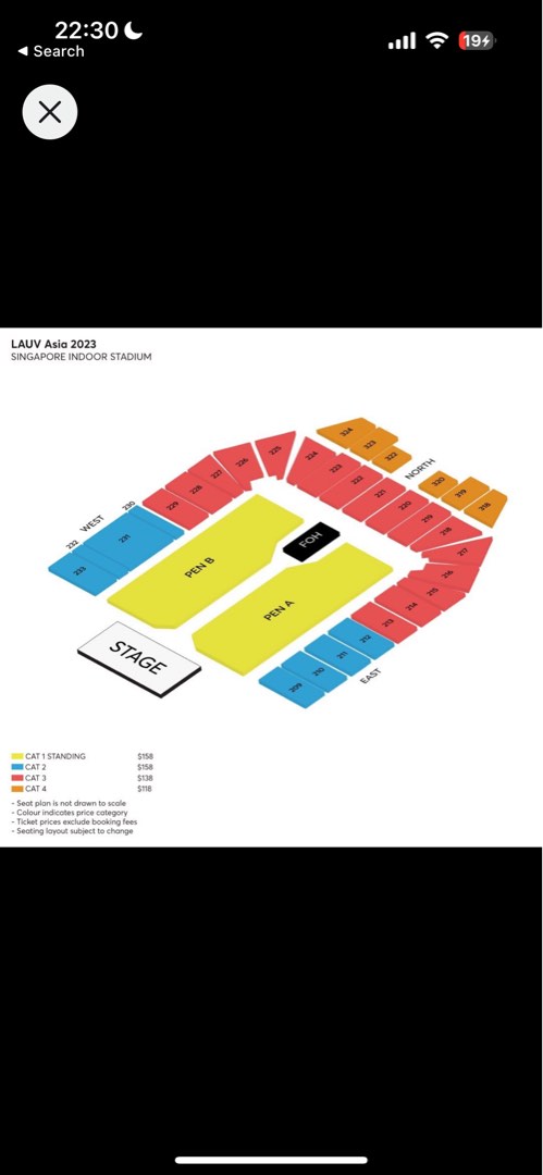 LAUV CAT 1 CONCERT PEN A, Tickets & Vouchers, Event Tickets on Carousell
