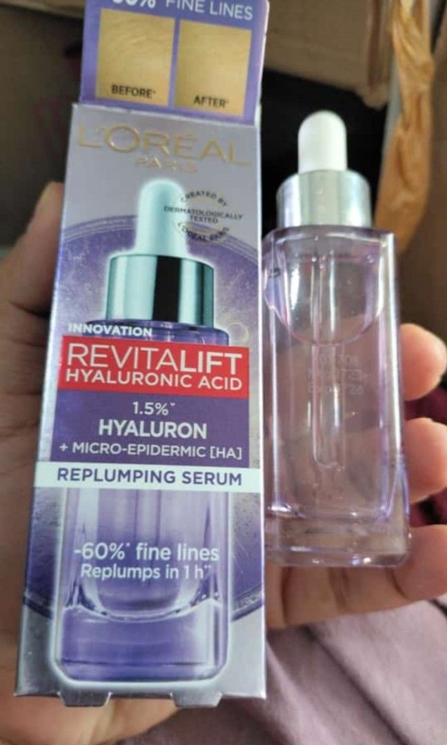 Loreal Revitalift Hyaluronic Acid Replumping Serum 30ml 15ml BARU ...