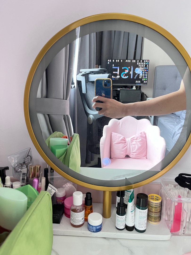 Make up Set consist of table, chair and mirror, Furniture & Home Living ...