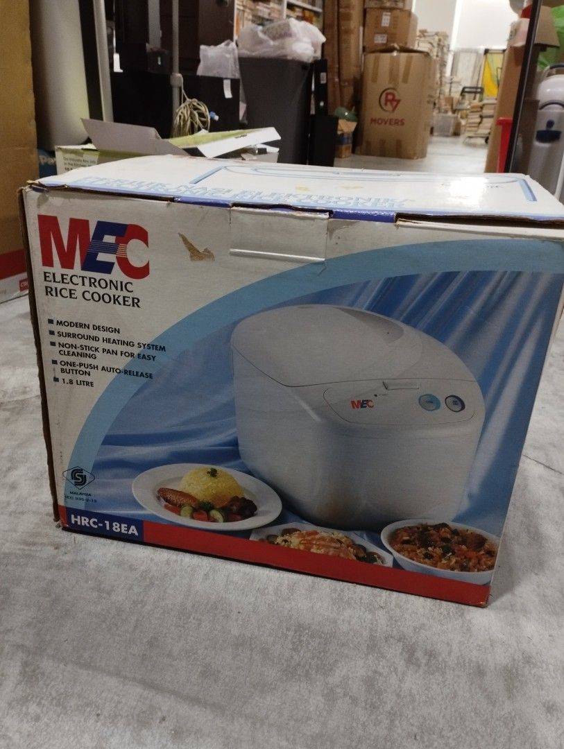 MEC Electronic Rice Cooker and Warmer 1.8 Litre, TV & Home Appliances ...