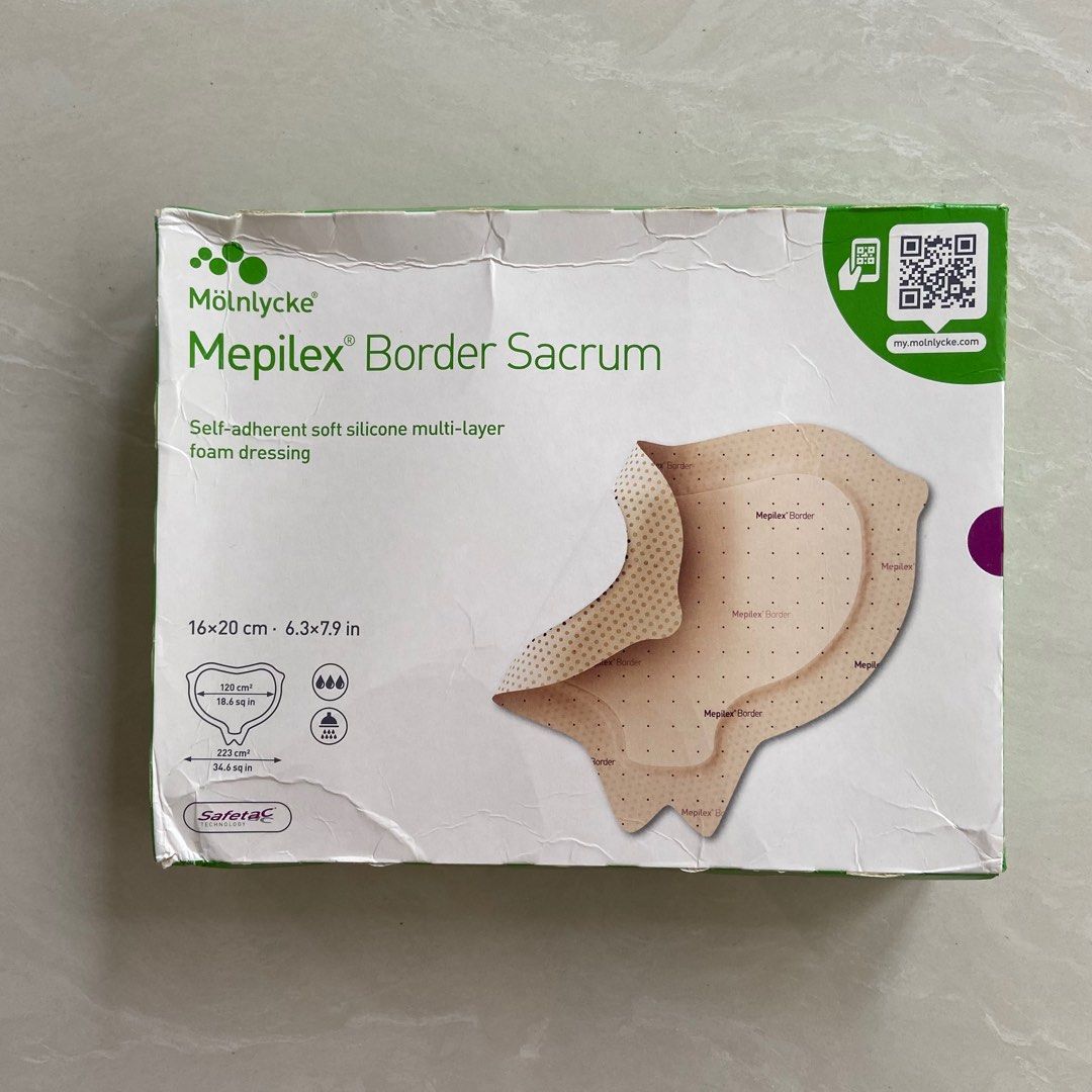 Mepilex Border Sacrum 16x20cm, Health & Nutrition, Medical Supplies & Tools on Carousell