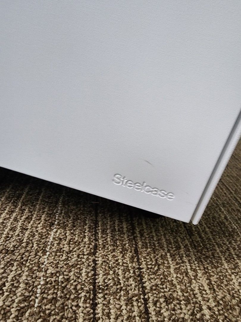 Steelcase Office Metal Mobile pedestal 2 Drawer Shelve Cabinet Storage ...