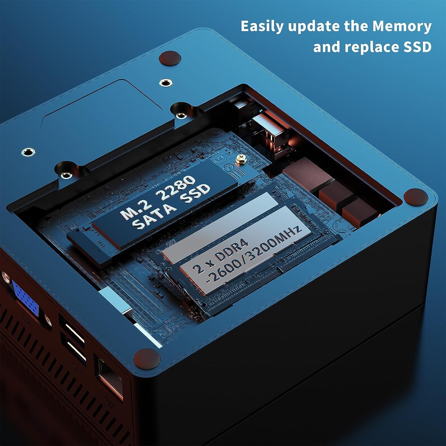 Mini PC Fanless Desktop Mini Computer Windows 11 Pro Micro PC Pentium ...