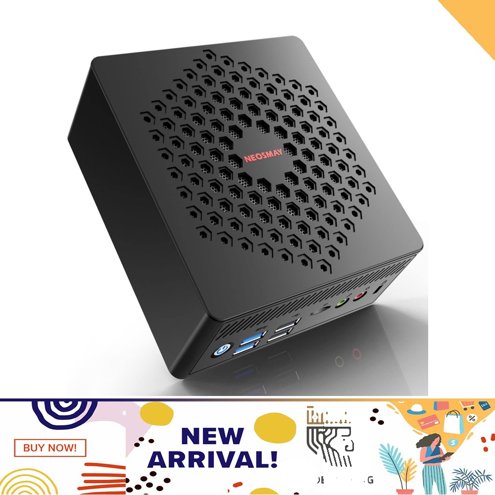 Mini PC Fanless Desktop Mini Computer Windows 11 Pro Micro PC Pentium ...