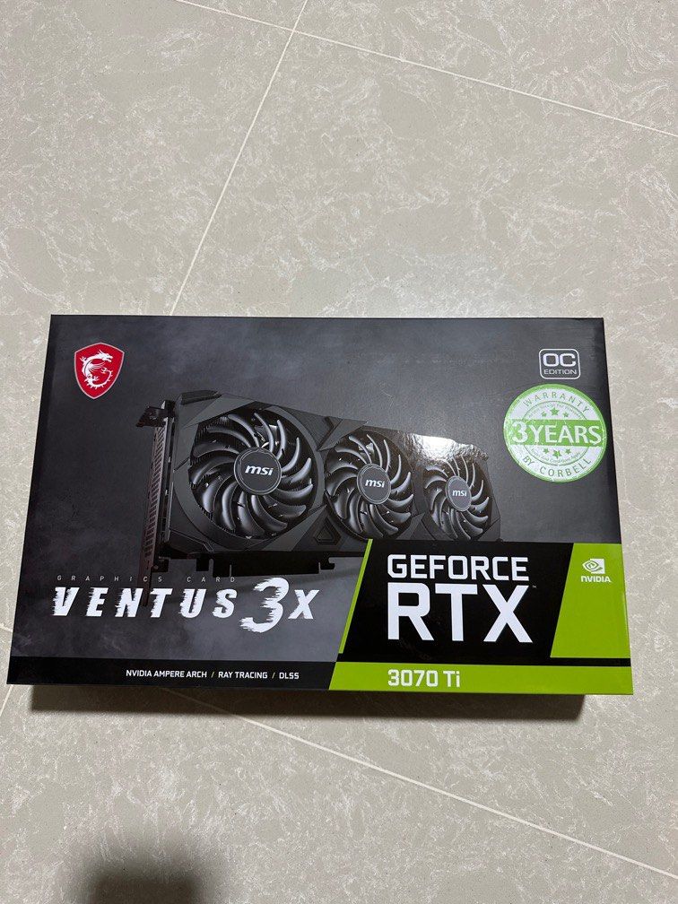 Msi RTX 3070ti ventus x3 8gb OC edition, Computers & Tech, Parts & Accessories, Computer Parts ...