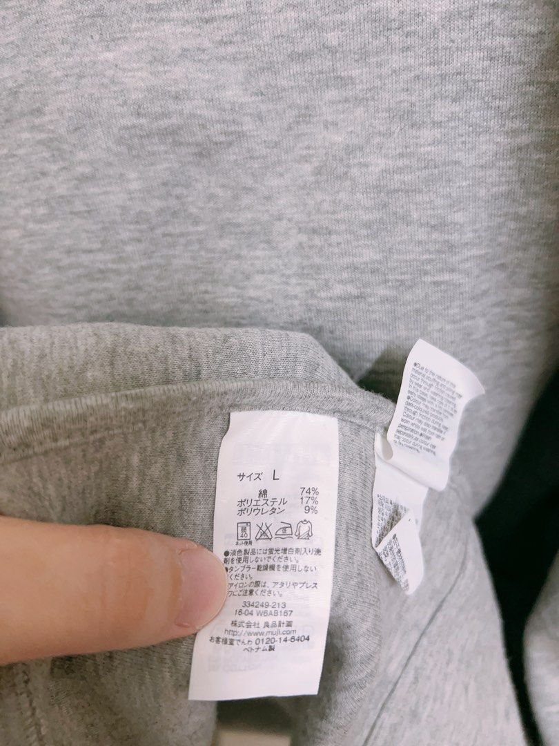 Muji 無印良品 L 灰色 棉質 大衣 外套 7成新 , 她的時尚, 外套、夾克、大衣在旋轉拍賣