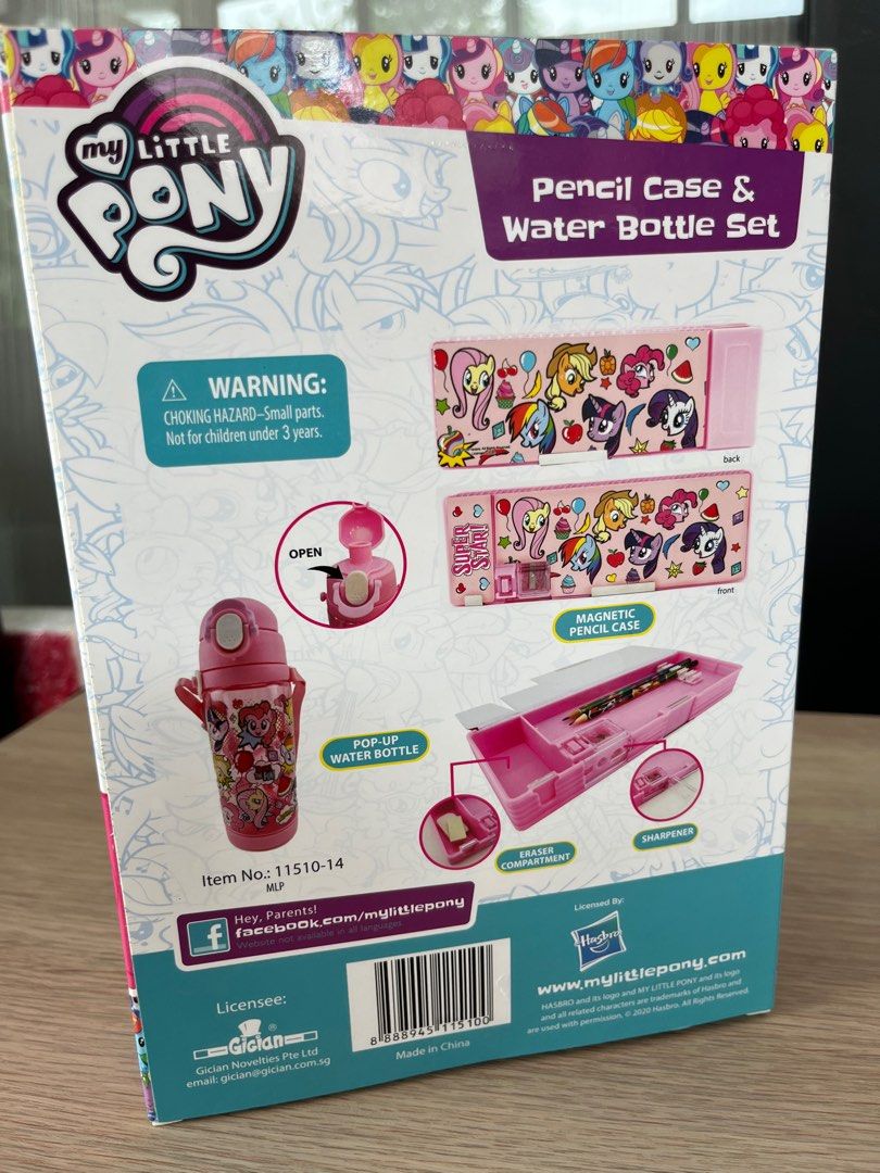 My Little Pony - pencil case & water btl, Hobbies & Toys, Stationery ...