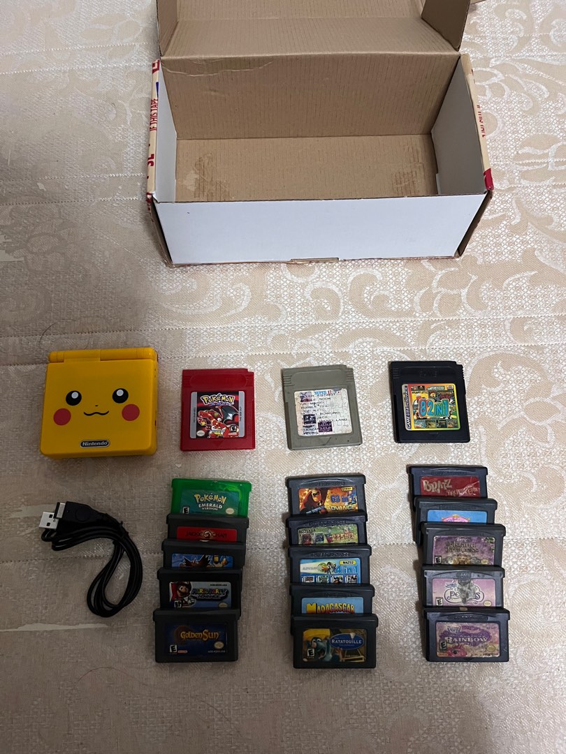 Nintendo Bundle: Gameboy Advance SP 101 GBA SP Brighter Edition with ...
