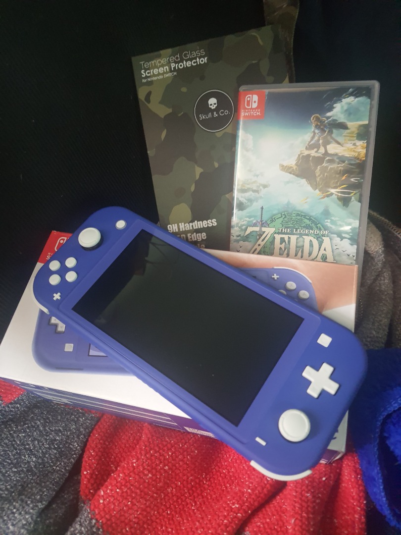 Nintendo Switch Lite Color Blue game console and The Legend of Zelda ...