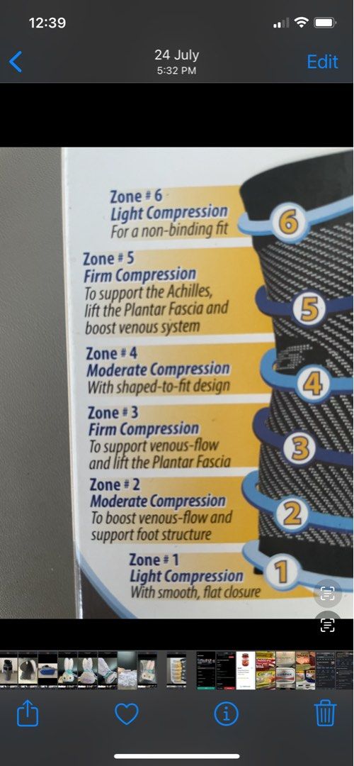 OrthoSleeve FS6 Compression Foot Sleeve, Health & Nutrition, Braces ...