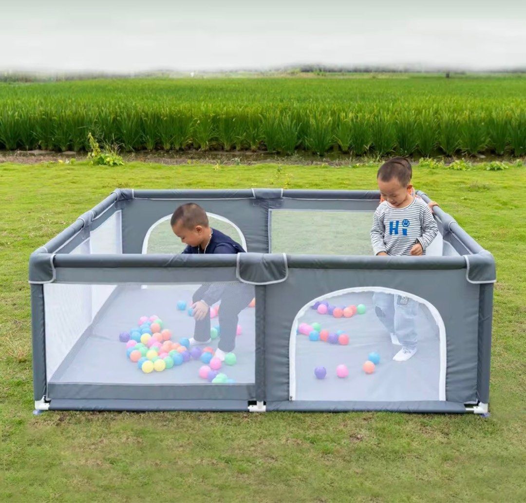 Orzbow Large Baby Playpen with Anti Slip Base Sturdy Playground Safety ...
