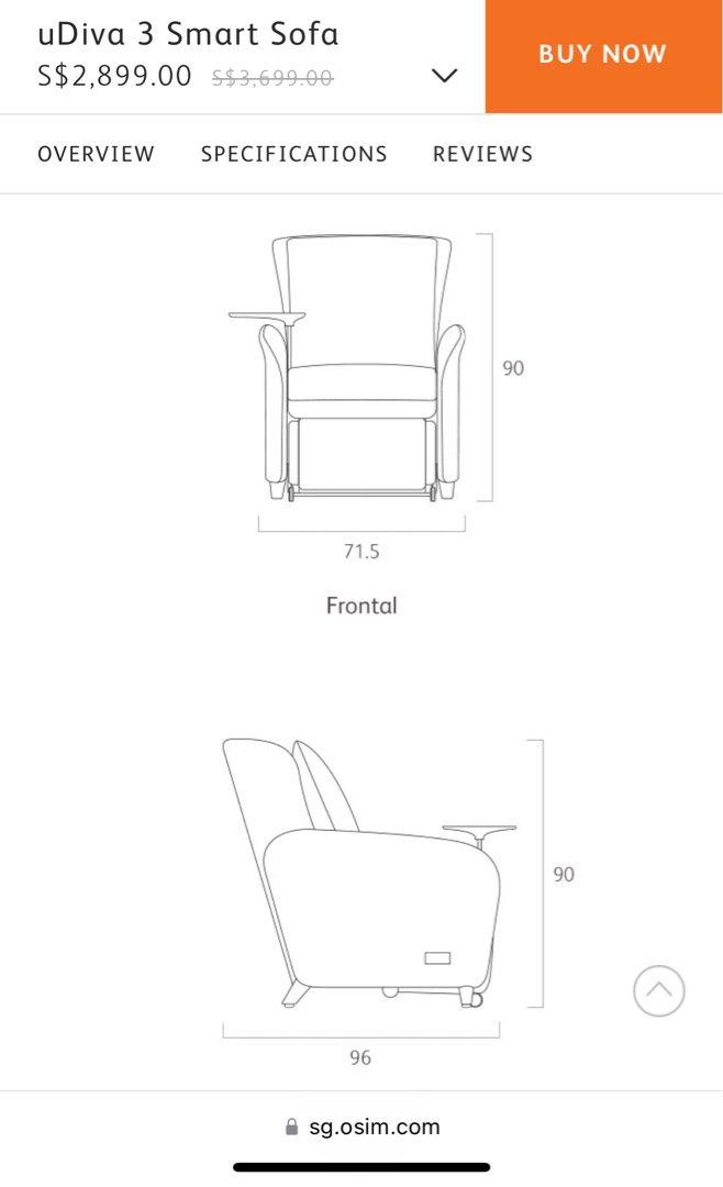 Osim uDiva 3 Smart Sofa, Health & Nutrition, Massage Devices on Carousell