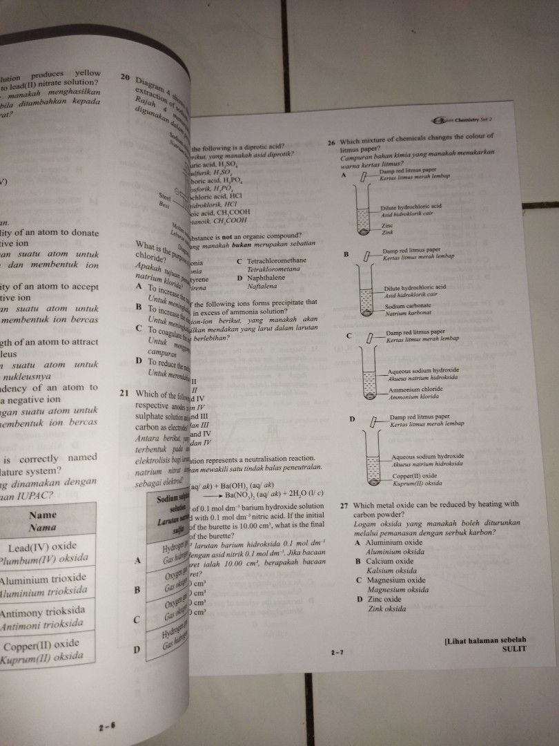 Past Year Question SPM English & Chemistry, Hobbies & Toys, Books ...