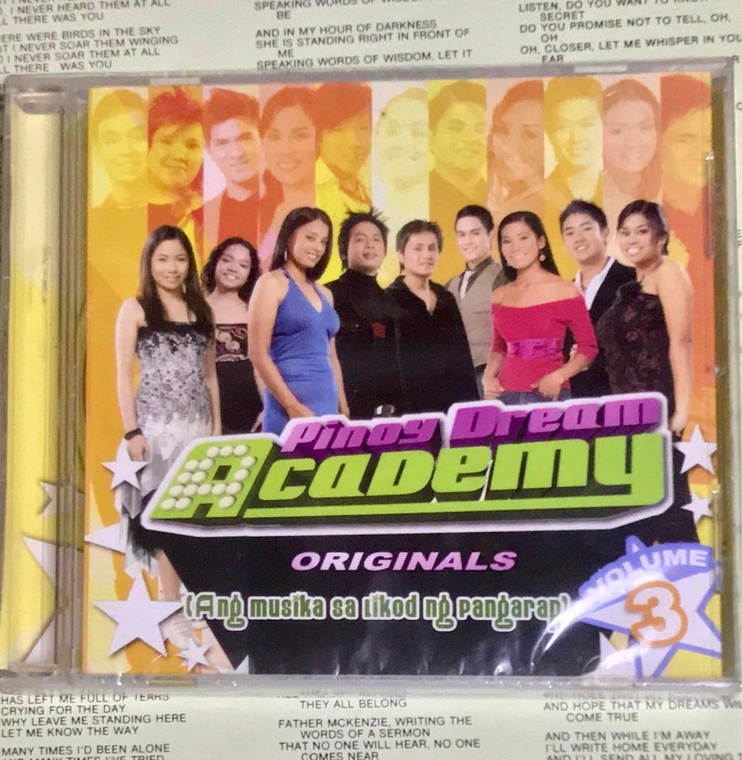 PINOY DREAM ACADEMY VOLUME 3 CD SEALED OPM COLLECTION FIXED PRICE on ...