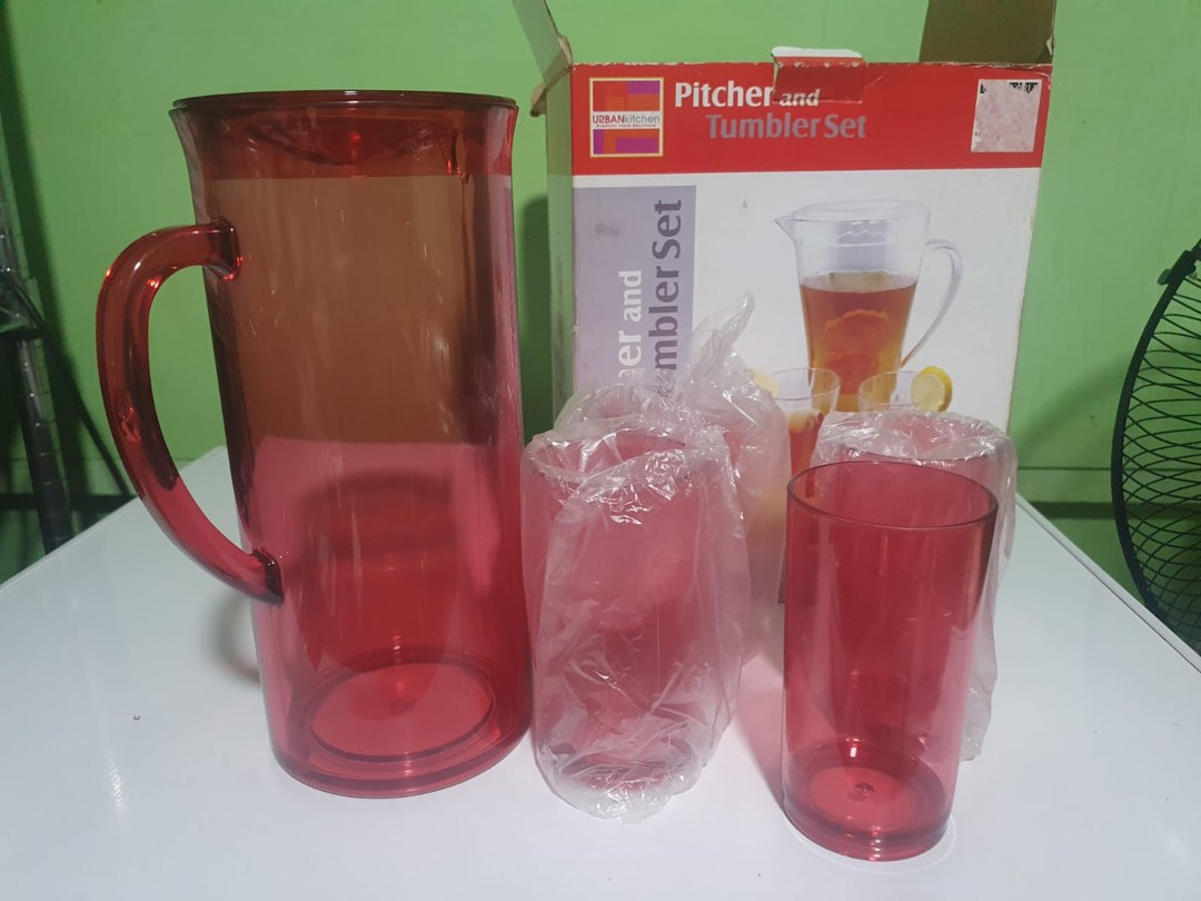 Pitcher and Cup Set, Furniture & Home Living, Kitchenware & Tableware ...