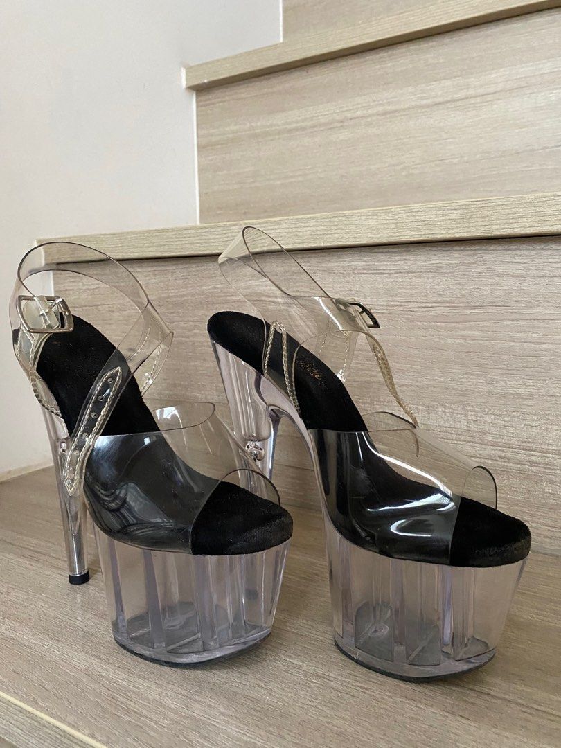 Pleasers Adore-708 Clear, Women's Fashion, Footwear, Heels on Carousell