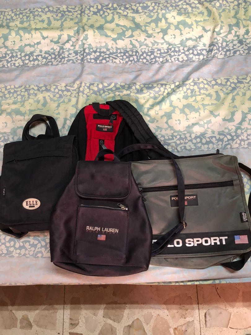 Polo sport and elle, Men's Fashion, Bags, Backpacks on Carousell