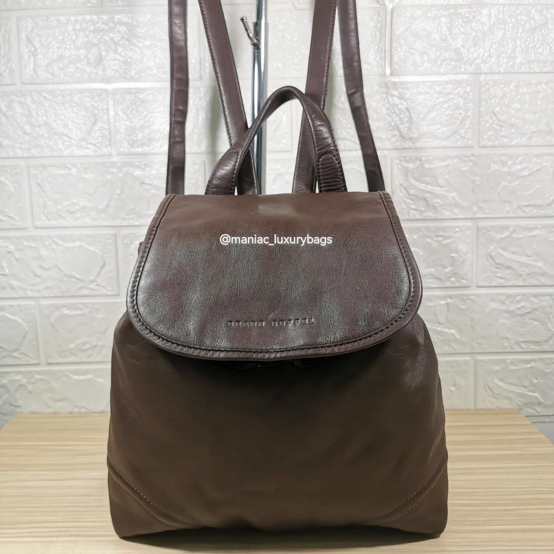 Preloved Shoulderbag BRAUN BUFFEL *Small Leather Backpack Made in ...
