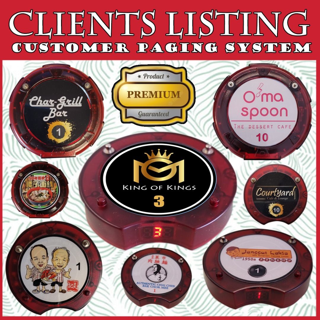 Premium Buzzer Coaster Pager Paging System Hawker Centre Food court ...