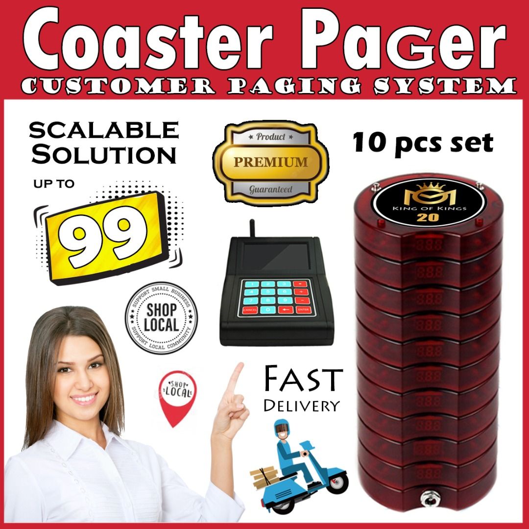 Premium Buzzer Coaster Pager Paging System Hawker Centre Food court ...