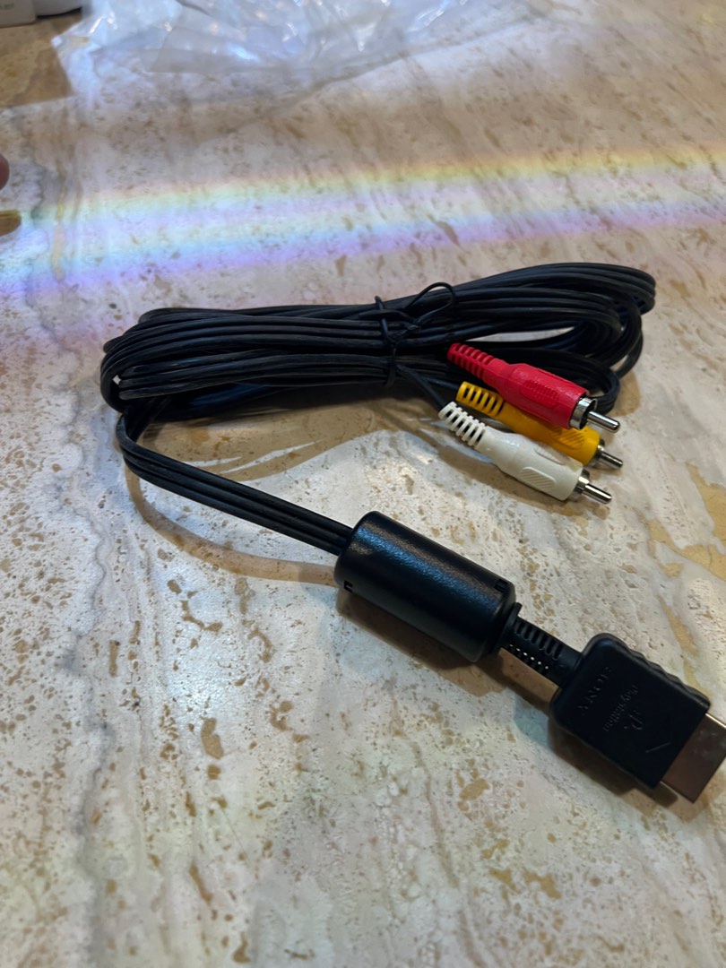 PSP playstation AV cable Original, Video Gaming, Gaming Accessories ...