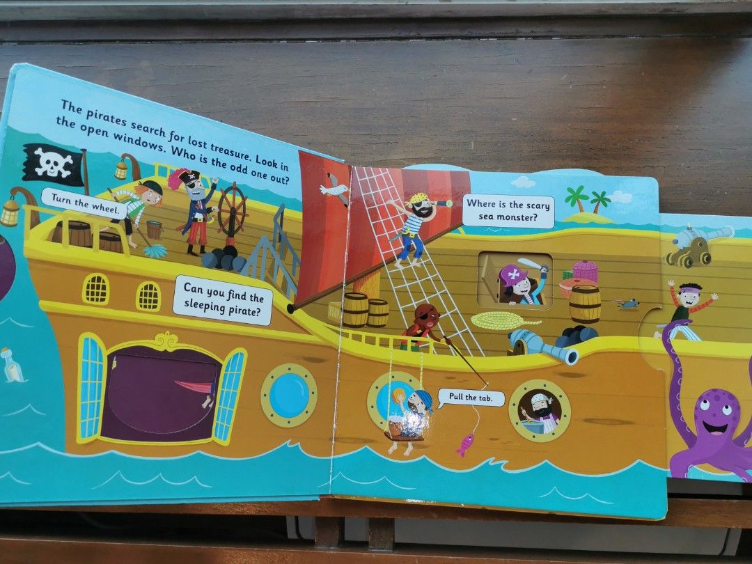 Lot of 3 Pull Out / Pop-up Children's Books Dinosaur Land and Pirate ...