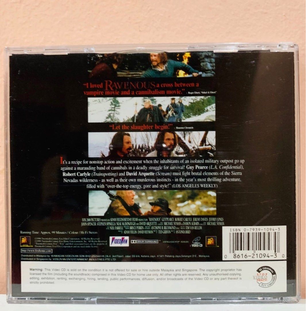 Ravenous VCD, Hobbies & Toys, Music & Media, CDs & DVDs on Carousell