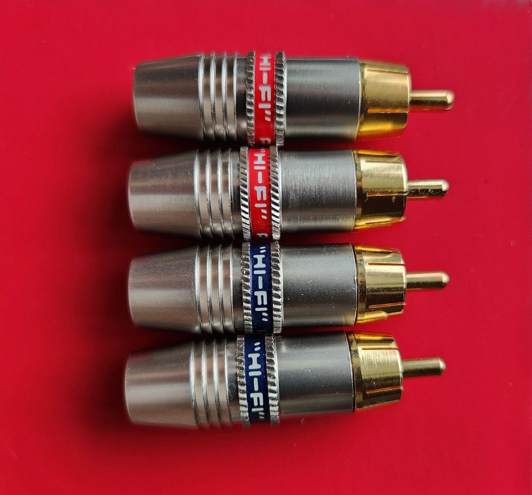 RCA Monster Cable Connectors x 4, Audio, Other Audio Equipment on Carousell