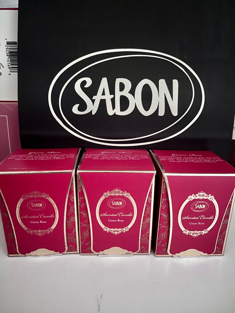 🌟全新sabon綠玫瑰蠟燭60g🌟, 家具及居家用品, 居家香薰在旋轉拍賣
