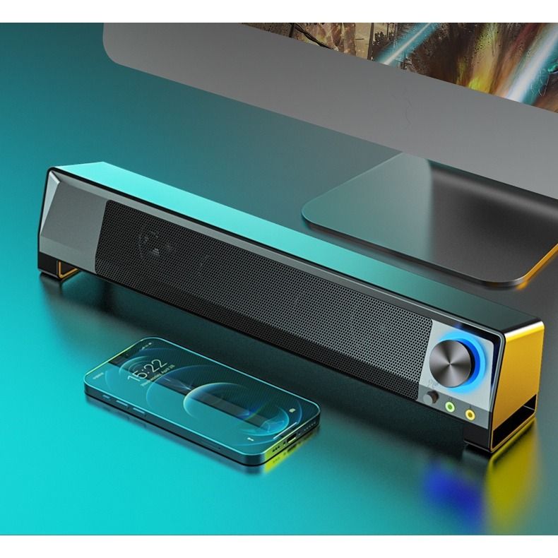 SADA Computer Speaker V-199 USB Wired Bar Stereo Subwoofer Music Player ...