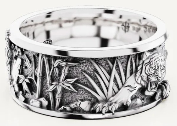Saint Bones Elements Tiger in Sterling Silver, Men's Fashion, Watches ...