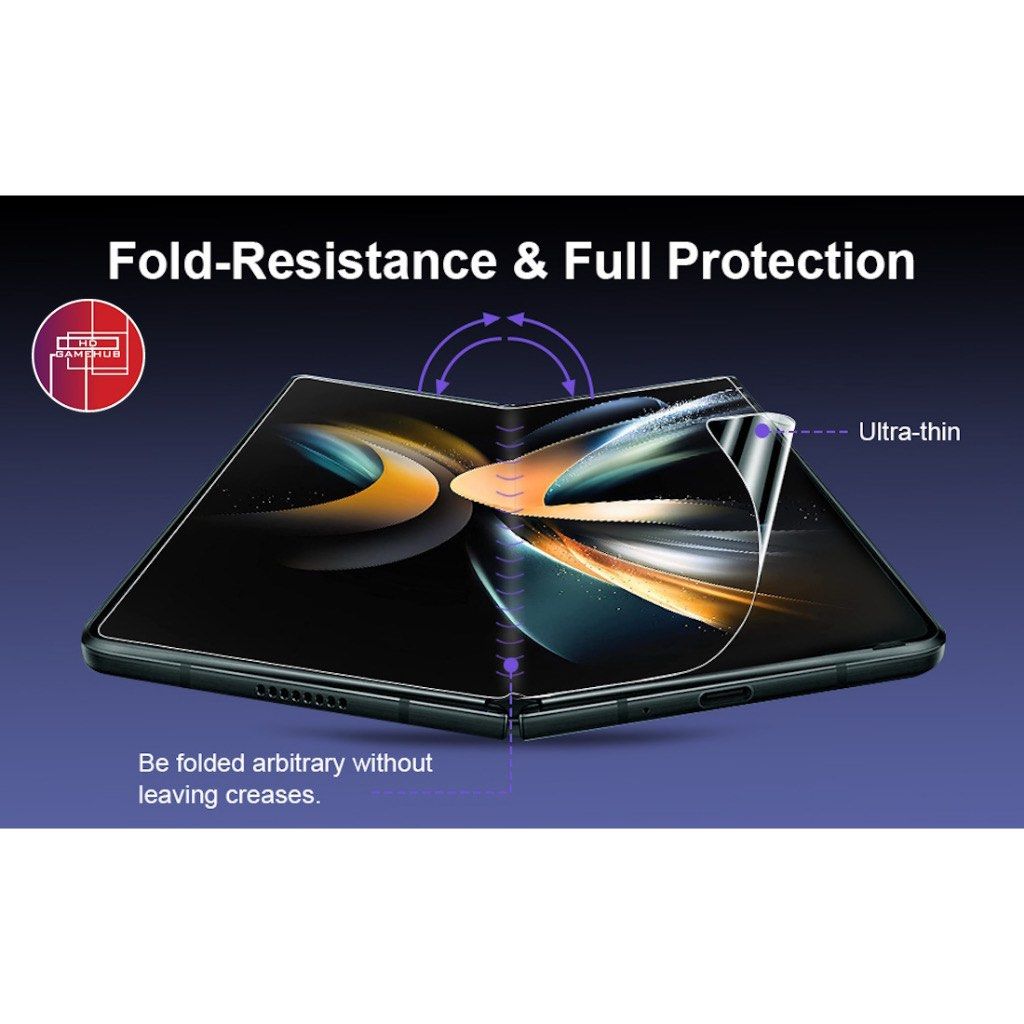 Samsung Z Fold 4 Screen Protector Film Full Screen Front & Back, Mobile ...
