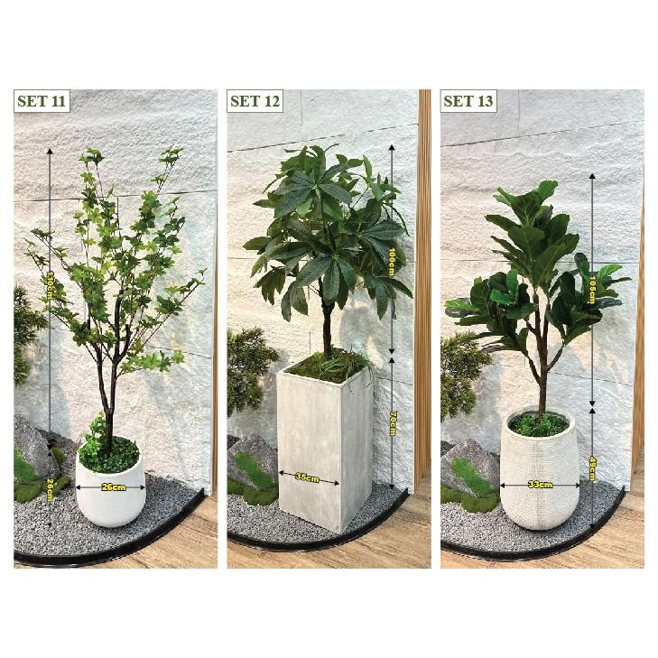 SG Ready Stock | Customize Planter Box Set Artificial Plant Set ...