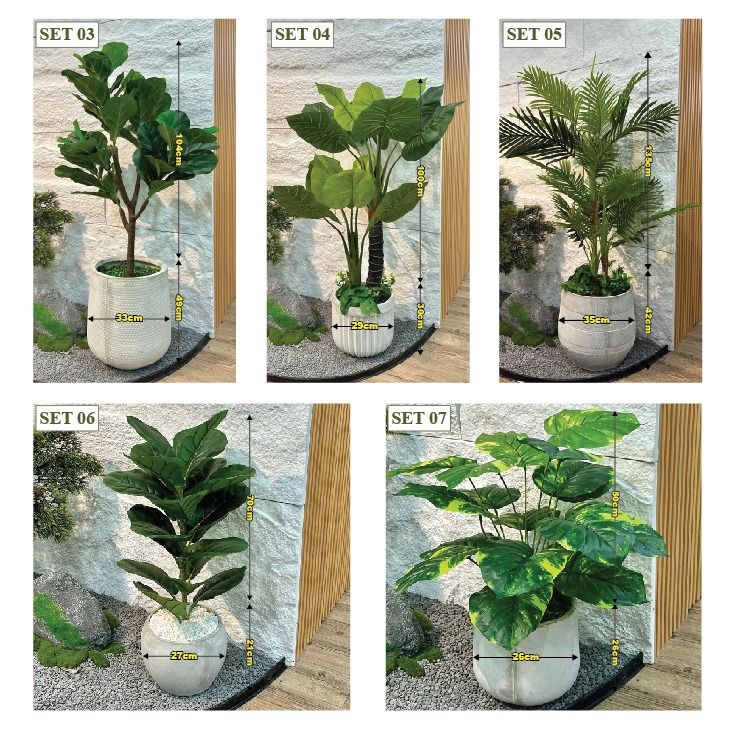 SG Ready Stock | Customize Planter Box Set Artificial Plant Set ...