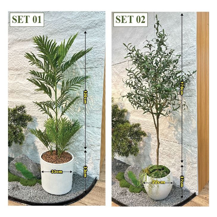 SG Ready Stock | Customize Planter Box Set Artificial Plant Set ...