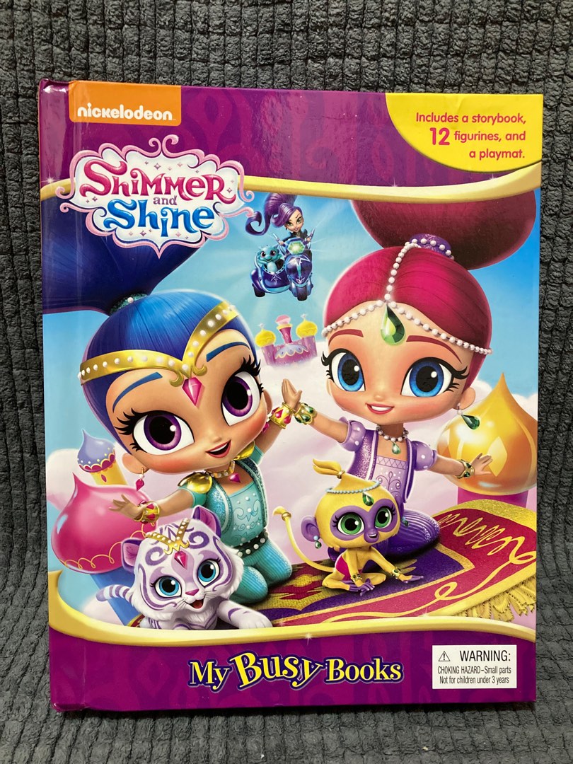 shimmer and shine busy book with figures and matt on Carousell