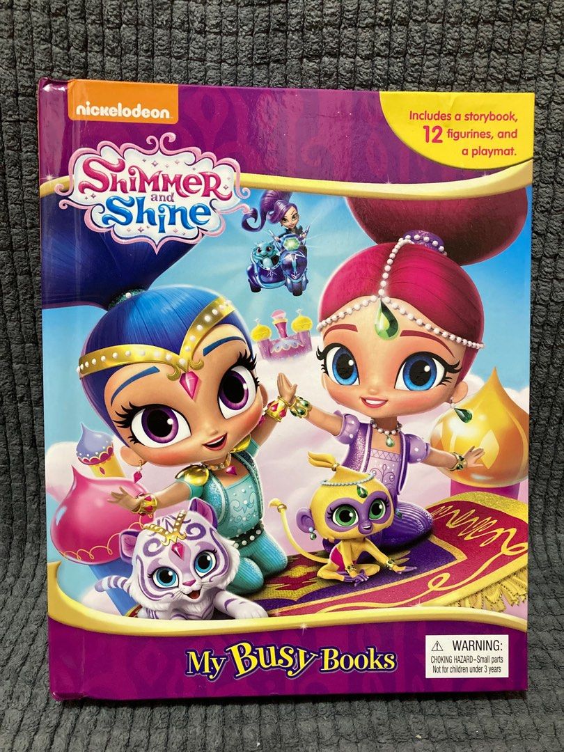 shimmer and shine busy book with figures and matt on Carousell