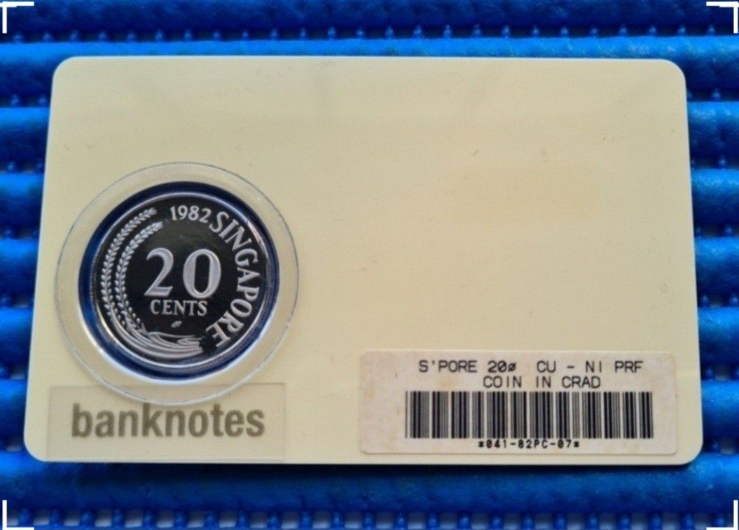 Singapore First Series Coin ( Proof Version ) 1982 Sword Fish 20 Cents ...